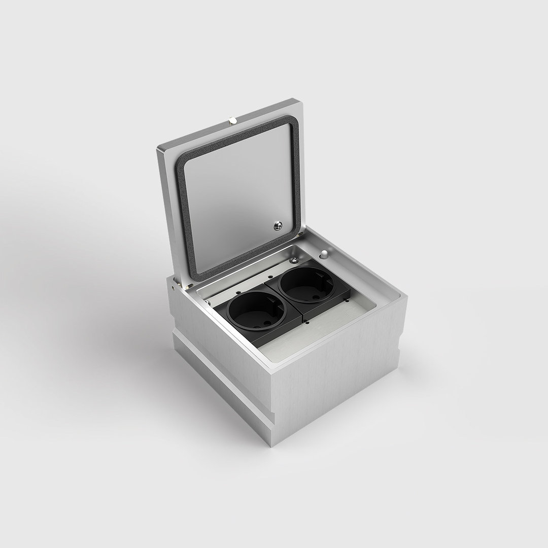 8702A Floor socket with lockable hinged lid - BEP24 - floor sockets ...