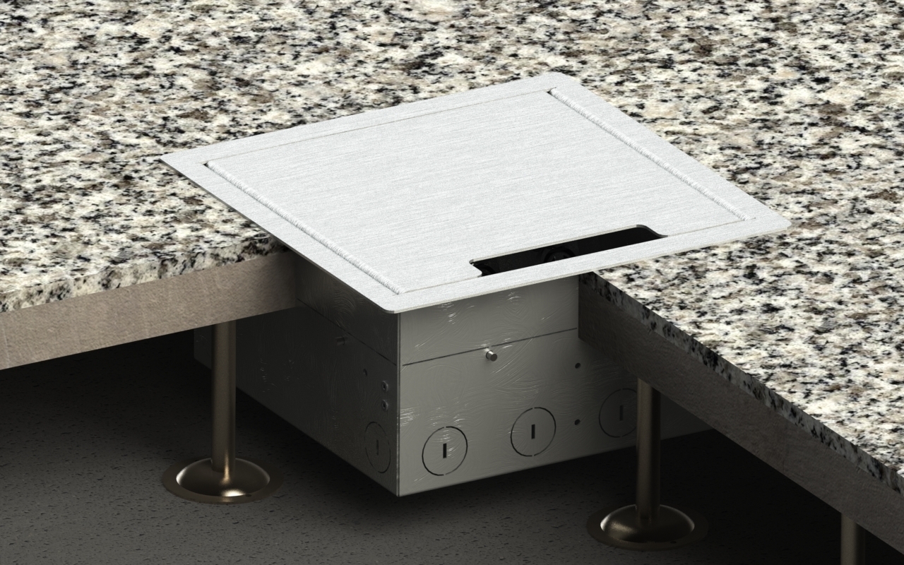 Floor socket for hollow space with hinged lid (8506E) - BEP24 - floor ...