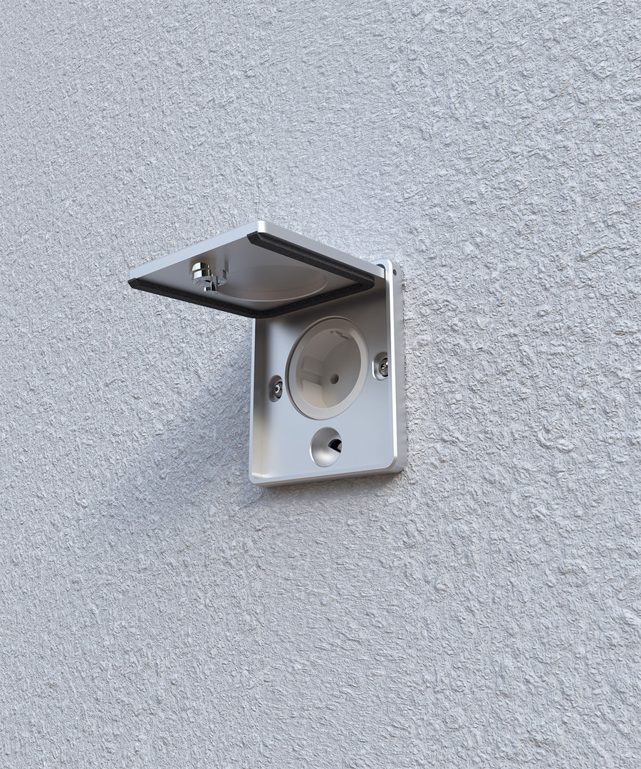 5501A BS Wall socket outlet, flush-mounted, single, lockable IP64 ...