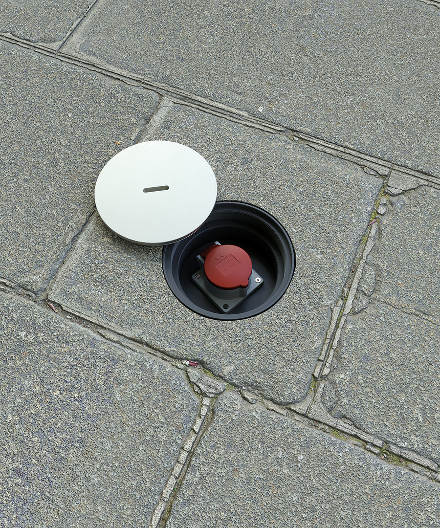 7705A BS CEE Bodentank, 1-fach, rund, Aludeckel, IP67 - BEP24