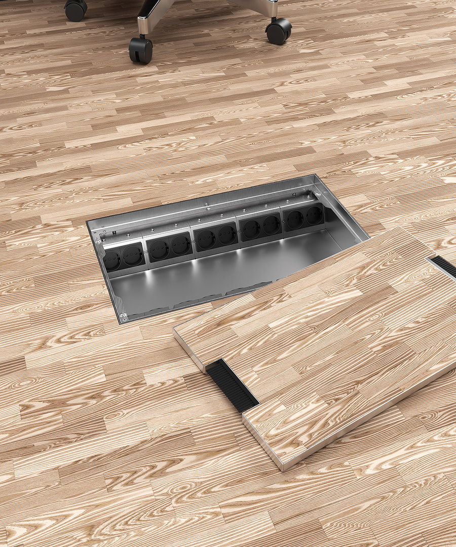 8920B Floor socket with hinged lid - BEP24 - floor sockets, switches ...